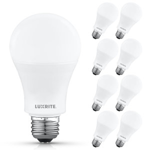 Luxrite A19 LED Light Bulb 12.5W=100W 3500K Natural White 1500LM Non-Dimmable Standard LED Light ...
